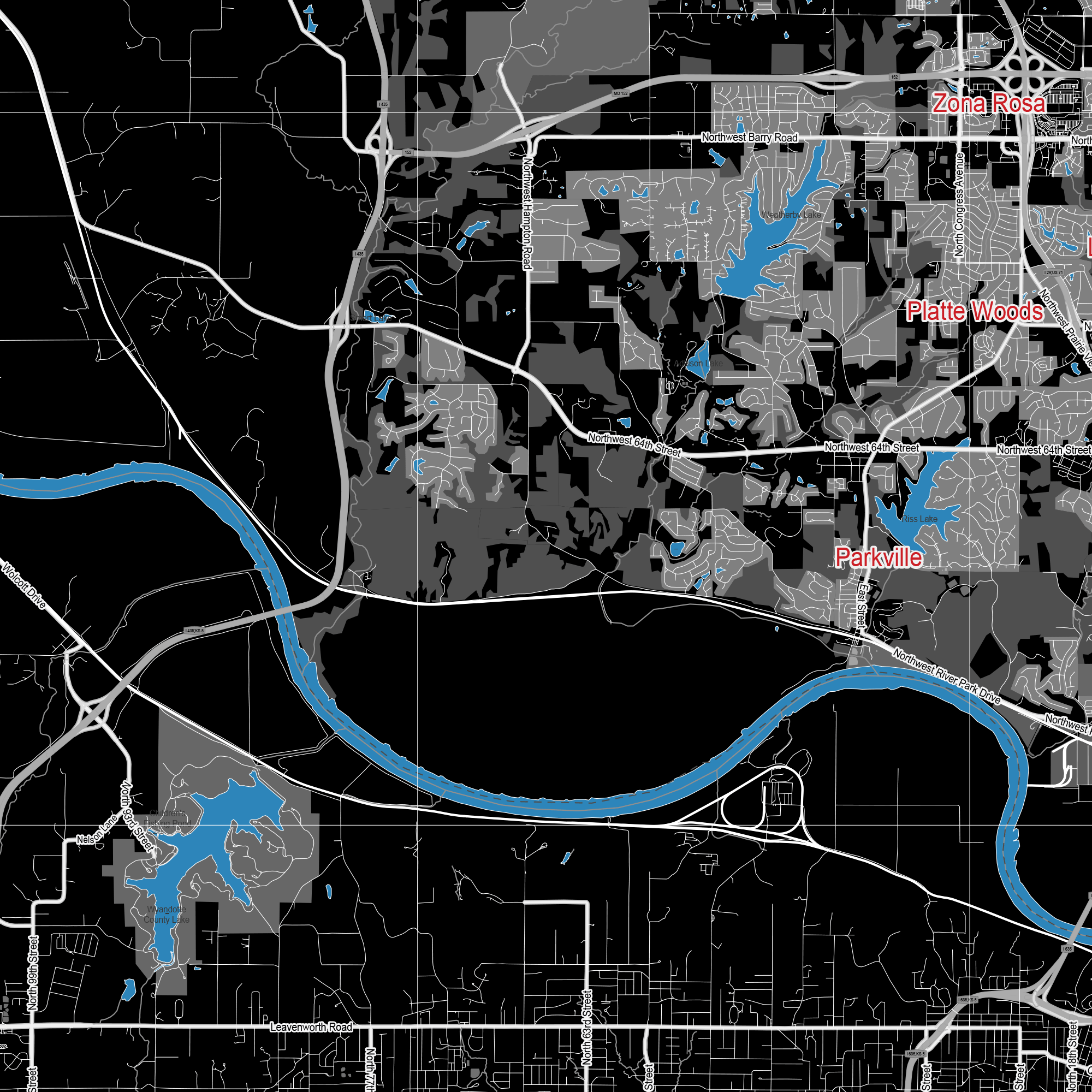 Kansas City Missouri US editable layered PDF Vector Map – Maps in ...