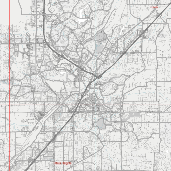 Sacramento California US Map Vector City Plan Low Detailed (simple ...