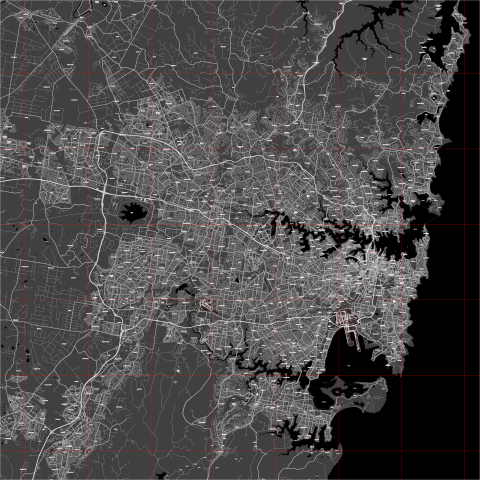 Sydney Map Vector Printable Australia exact City Plan all ZIPcodes ...