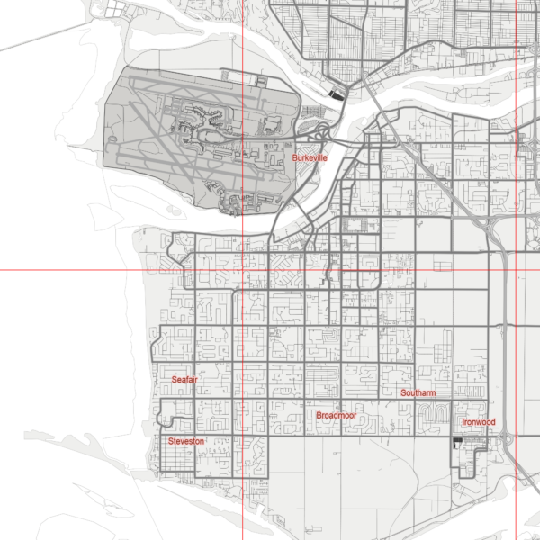 Vancouver Canada Map Vector City Plan Low Detailed (simple BLANK ...