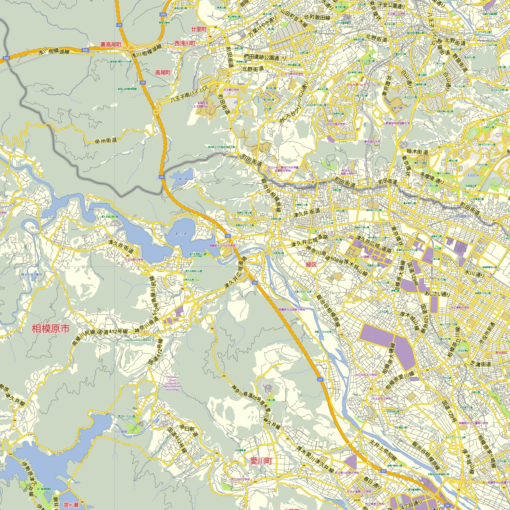 Yokohama Japan Editable Layered Pdf Vector Map Version 2