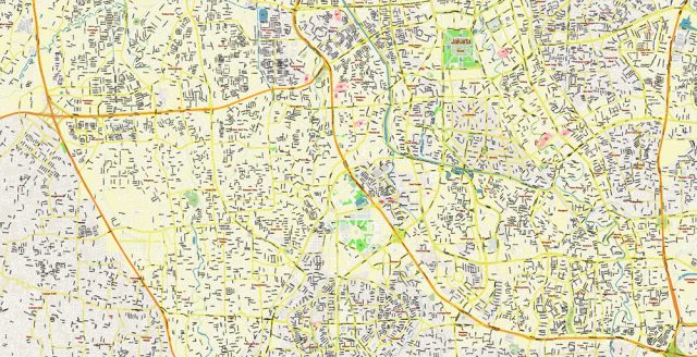 Jakarta Indonesia Map Vector Exact High Detailed City Plan editable ...