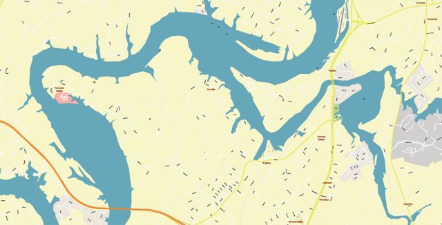 Knoxville + Oak Ridge Tennessee US Map Vector Exact High Detailed City ...