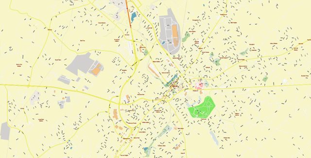 Knoxville + Oak Ridge Tennessee US Map Vector Exact High Detailed City ...