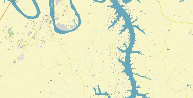 Knoxville + Oak Ridge Tennessee US Map Vector Exact High Detailed City ...