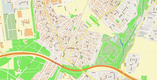 Munich Munchen Germany Map Vector Exact High Detailed City Plan ...