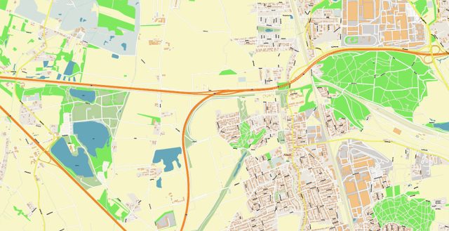 Munich Munchen Germany Map Vector Exact High Detailed City Plan ...