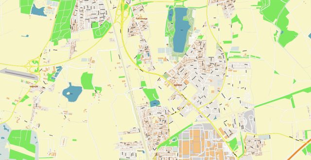Munich Munchen Germany Map Vector Exact High Detailed City Plan ...
