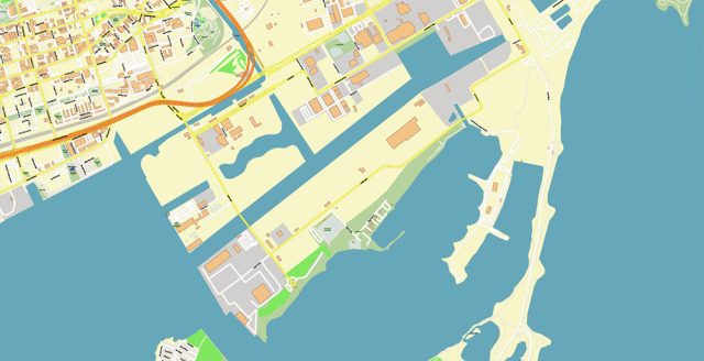 Toronto Canada Map Vector Exact High Detailed City Plan editable Adobe ...