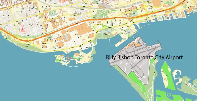 Toronto Canada Map Vector Exact High Detailed City Plan editable Adobe ...