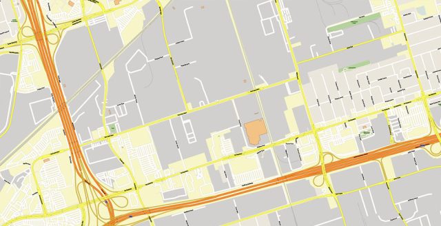 Toronto Canada Map Vector Exact High Detailed City Plan editable Adobe ...