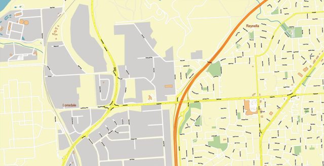 Adelaide Australia City Vector Map PDF: Exact High Detailed Urban Plan ...