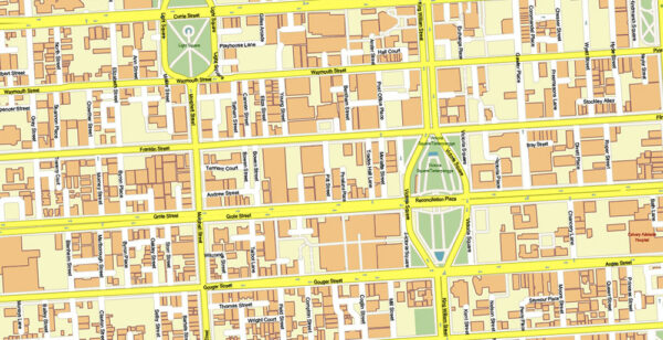 Adelaide Australia City Vector Map PDF: Exact High Detailed Urban Plan ...