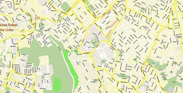 Bogota Colombia City Vector Map Exact High Detailed editable Adobe ...