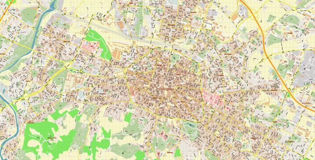 Bologna Italy City Vector Map Exact High Detailed editable Adobe ...