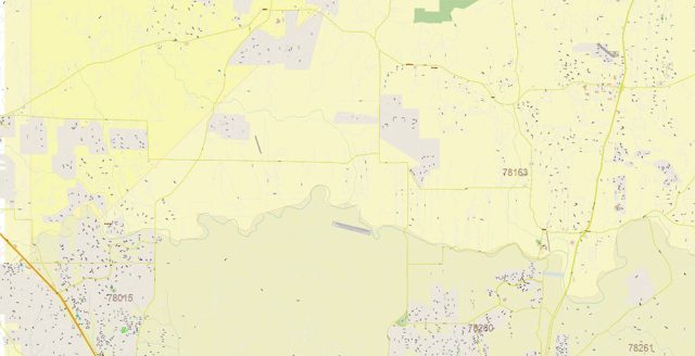 Comal County Texas US New Braunfels PDF Vector Map: Accurate Roads Plan ...