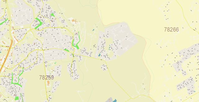 Comal County Texas US New Braunfels PDF Vector Map: Accurate Roads Plan ...