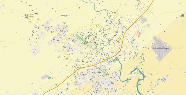 Comal County Texas US New Braunfels PDF Vector Map: Accurate Roads Plan ...