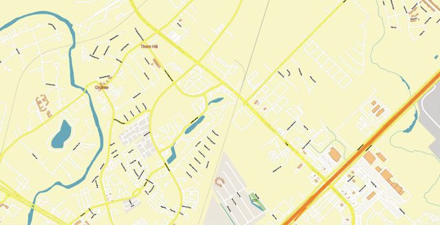 Comal County Texas US New Braunfels PDF Vector Map: Accurate Roads Plan ...