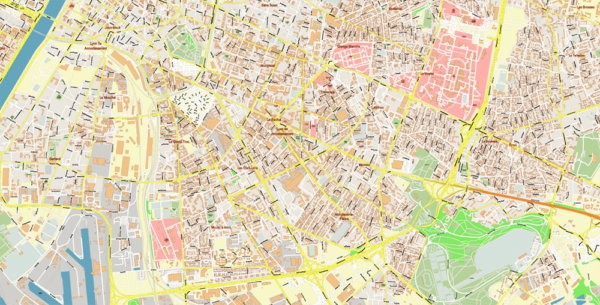 Lyon France City Vector Map Exact High Detailed editable Adobe ...