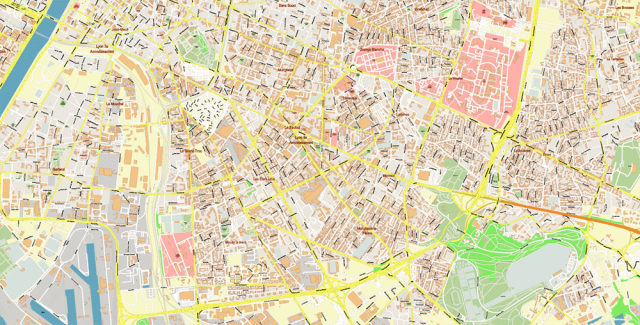 Lyon France City Vector Map Exact High Detailed editable Adobe ...