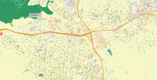 Riverside + San Bernardino California US City Vector Map Exact High ...