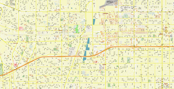Riverside + San Bernardino California US City Vector Map Exact High ...