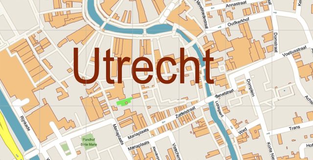 Utrecht Netherlands City Vector Map Exact High Detailed editable Adobe ...