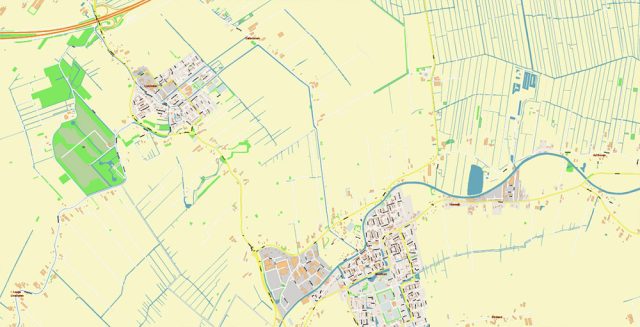 Utrecht Netherlands City Vector Map Exact High Detailed editable Adobe ...