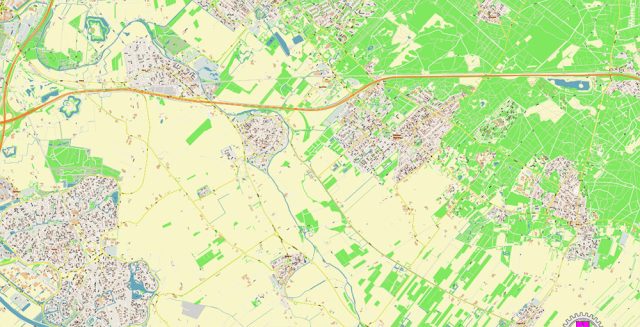 Utrecht Netherlands City Vector Map Exact High Detailed editable Adobe ...