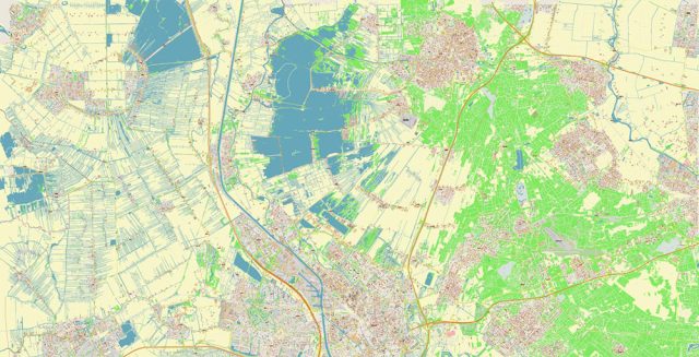 Utrecht Netherlands City Vector Map Exact High Detailed editable Adobe ...