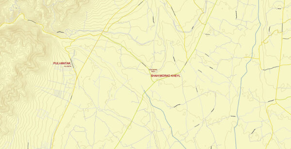 Bagram Air Force Base Afghanistan City Vector Map Exact High Detailed ...