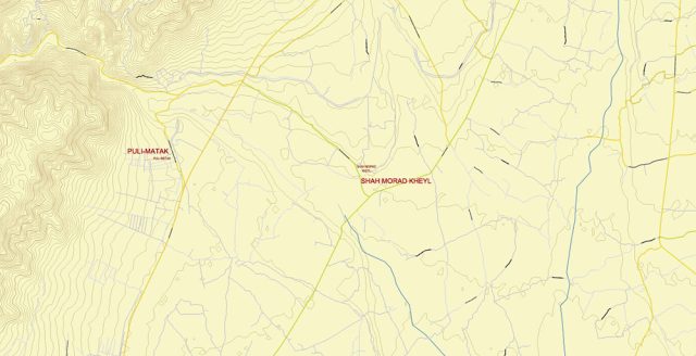 Bagram Air Force Base Afghanistan City Vector Map Exact High Detailed ...