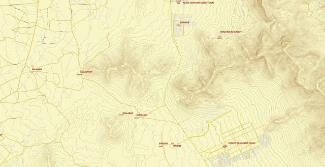 Bagram Air Force Base Afghanistan City Vector Map Exact High Detailed ...