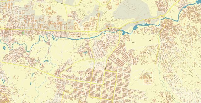 Kabul Afghanistan PDF City Vector Map Exact High Detailed editable ...