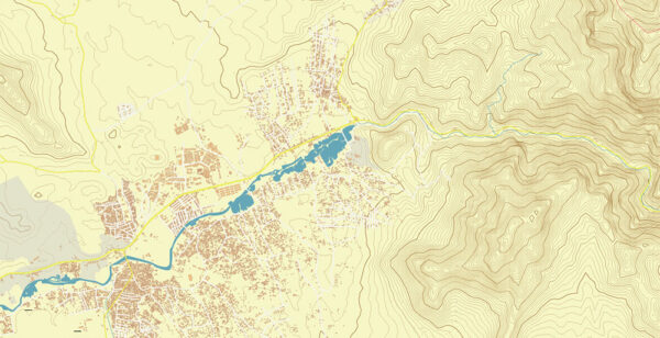 Kabul Afghanistan City Vector Map Exact High Detailed editable Adobe ...