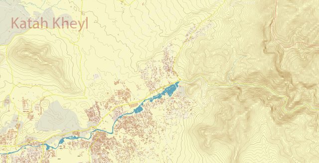 Kabul Afghanistan DWG City Vector Map Exact High Detailed editable ...