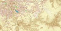 Kabul Afghanistan PDF City Vector Map Exact High Detailed editable ...