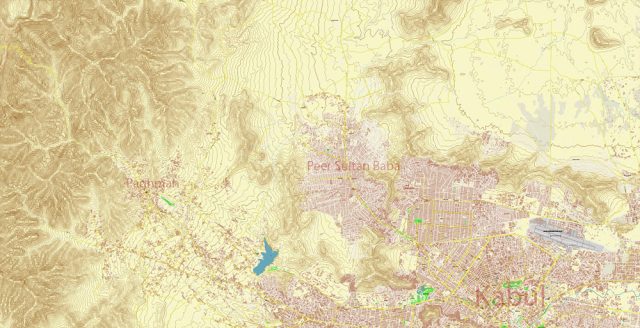 Kabul Afghanistan PDF City Vector Map Exact High Detailed editable ...