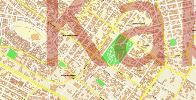 Kabul Afghanistan PDF City Vector Map Exact High Detailed editable ...