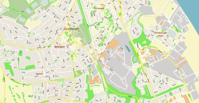 Liverpool UK City Vector Map Exact High Detailed editable Adobe ...