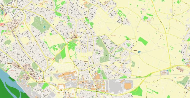 Liverpool UK City Vector Map Exact High Detailed editable Adobe ...