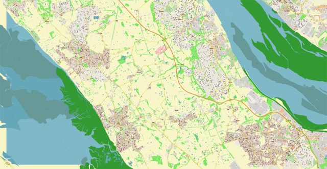 Liverpool UK City Vector Map Exact High Detailed editable Adobe ...