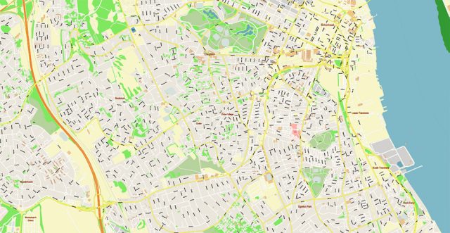 Liverpool UK City Vector Map Exact High Detailed editable Adobe ...