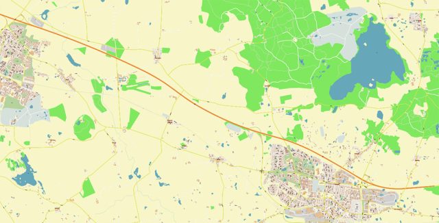 Malmo / Malmö Sweden City Vector Map Exact High Detailed editable Adobe ...