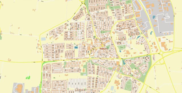 Malmo / Malmö Sweden City Vector Map Exact High Detailed editable Adobe ...