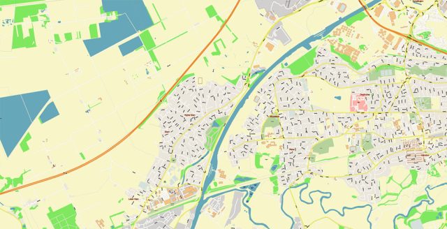 Manchester UK City Vector PDF Map Exact High Detailed editable Adobe ...