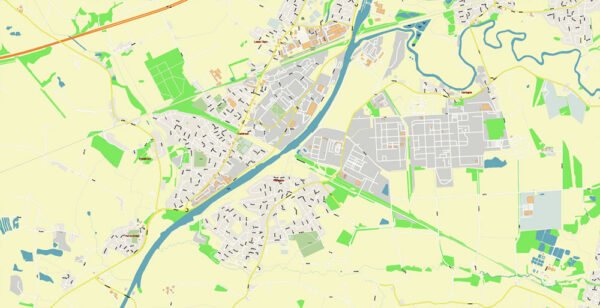 Manchester UK City Vector PDF Map Exact High Detailed editable Adobe ...