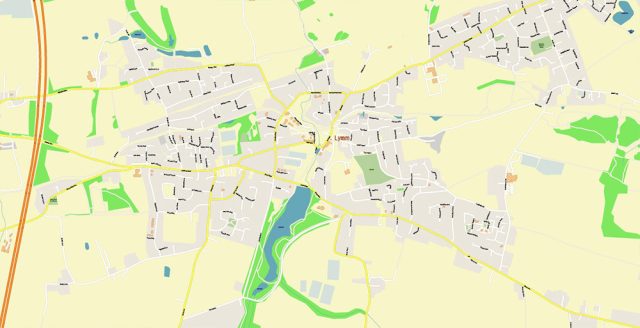 Manchester UK City Vector PDF Map Exact High Detailed editable Adobe ...