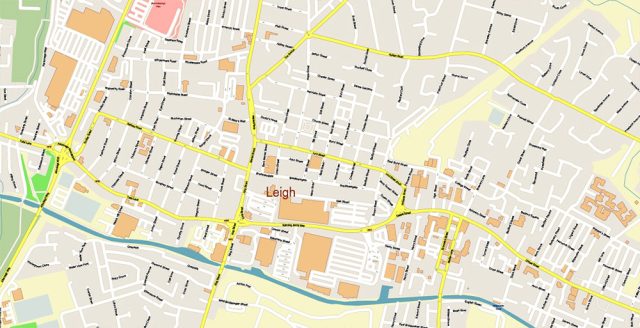 Manchester UK City Vector PDF Map Exact High Detailed editable Adobe ...